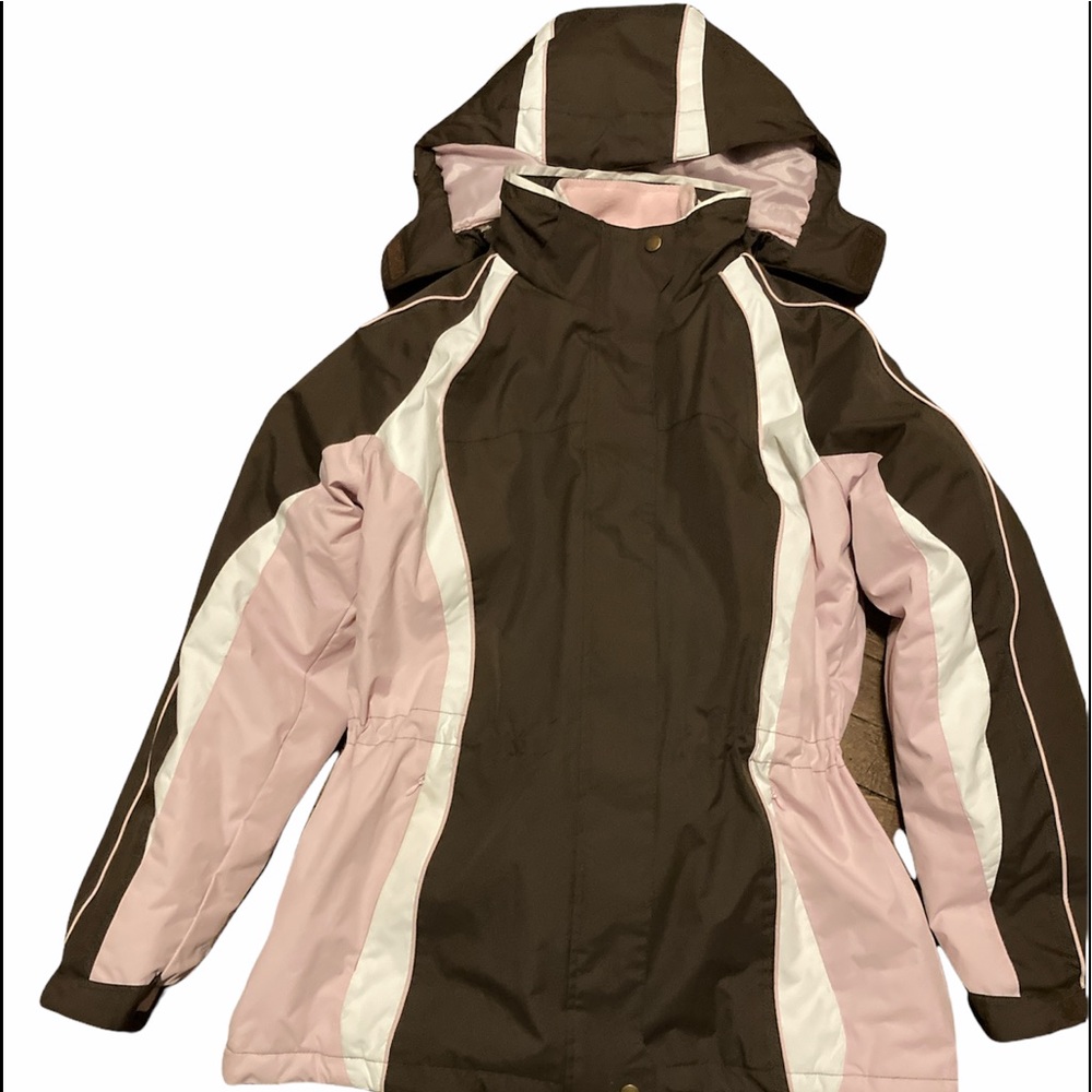 Rothschild Girl’s Below Zero Brown 3 In 1 Jacket-M - Gem